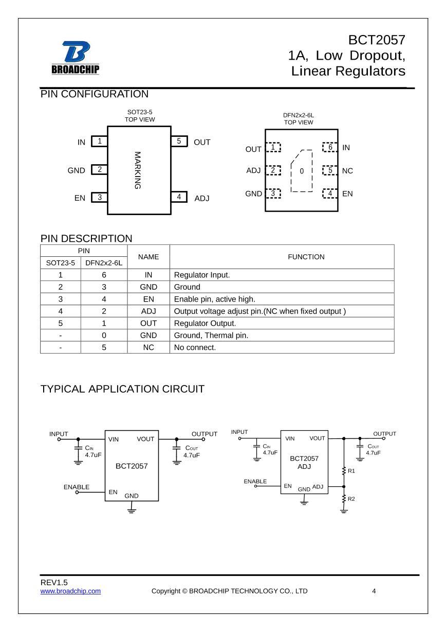 BCT2057ELT11-TR_（BROADCHIP(广芯电子)）BCT2057ELT11-TR中文资料_价格_PDF手册-立创电子商城