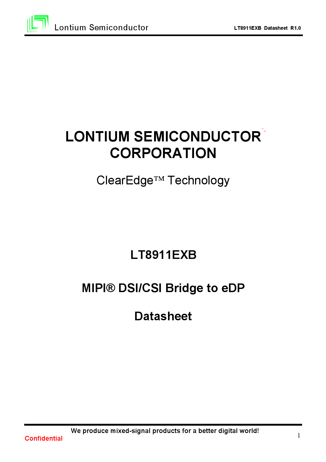 LT8911EXB_（Lontium(龙迅)）LT8911EXB中文资料_价格_PDF手册-立创电子商城