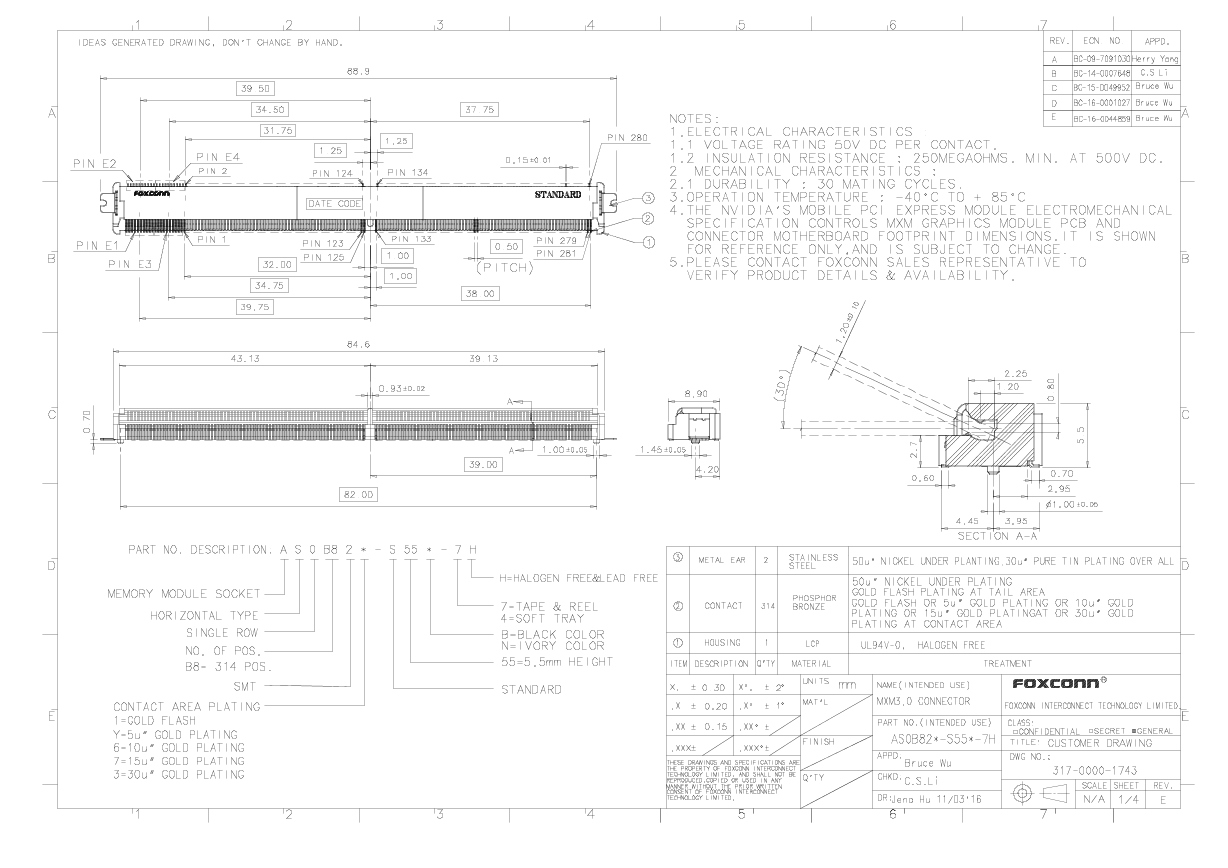 AS0B821-S55B-7H_（FOXCONN(富士康)）AS0B821-S55B-7H中文资料_价格_PDF手册-立创电子商城
