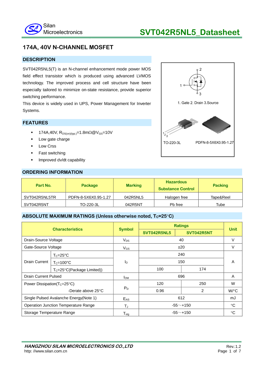 SVT042R5NT_（SILAN(士兰微)）SVT042R5NT中文资料_价格_PDF手册-立创电子商城