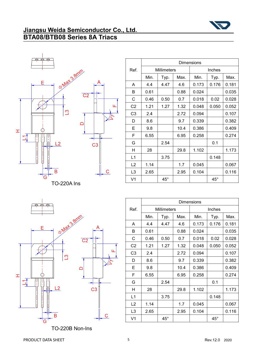 BTB08-600BW_（WEIDA(韦达)）BTB08-600BW中文资料_价格_PDF手册-立创电子商城