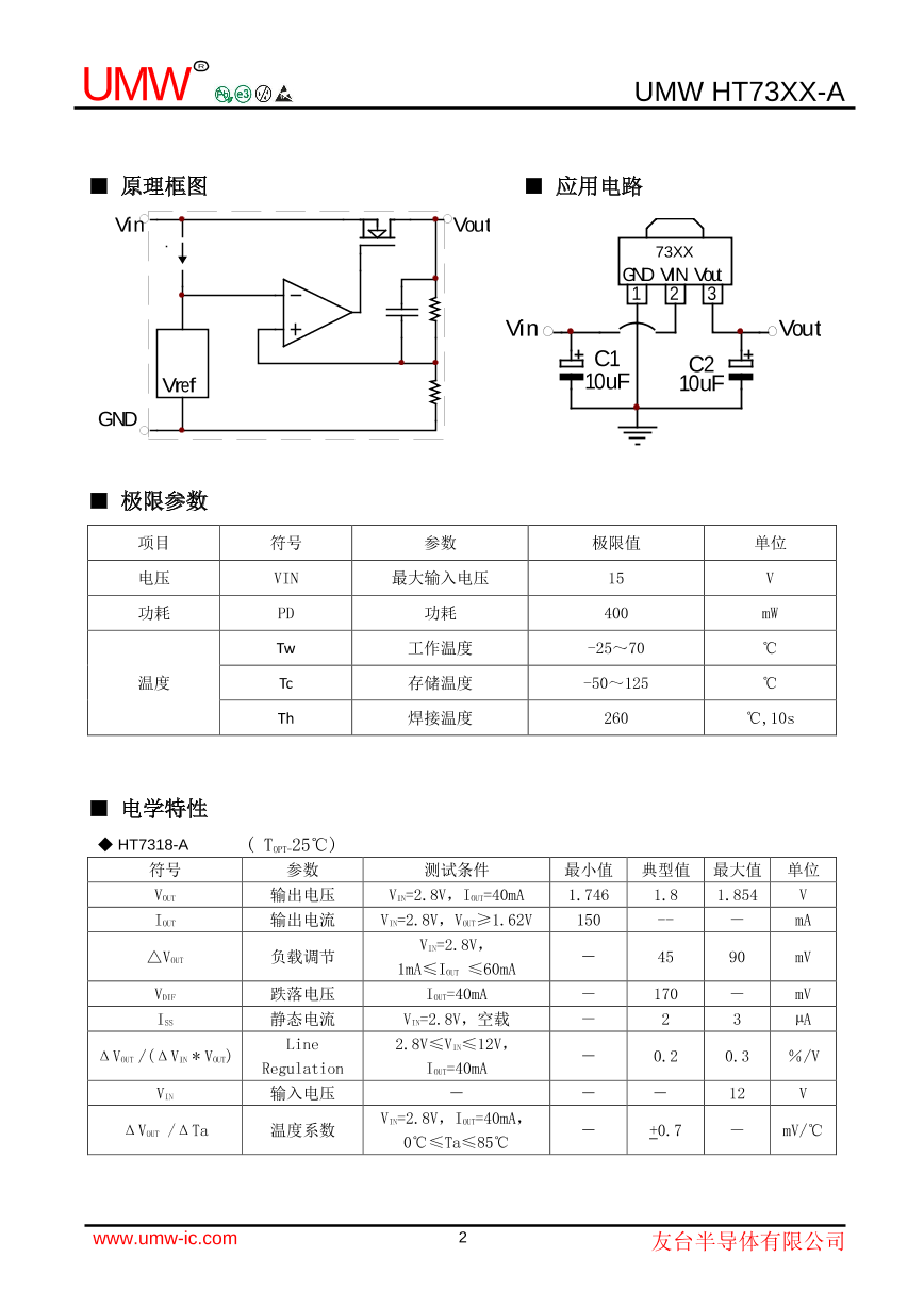 HT7333-A_（UMW(友台半导体)）HT7333-A中文资料_价格_PDF手册-立创电子商城