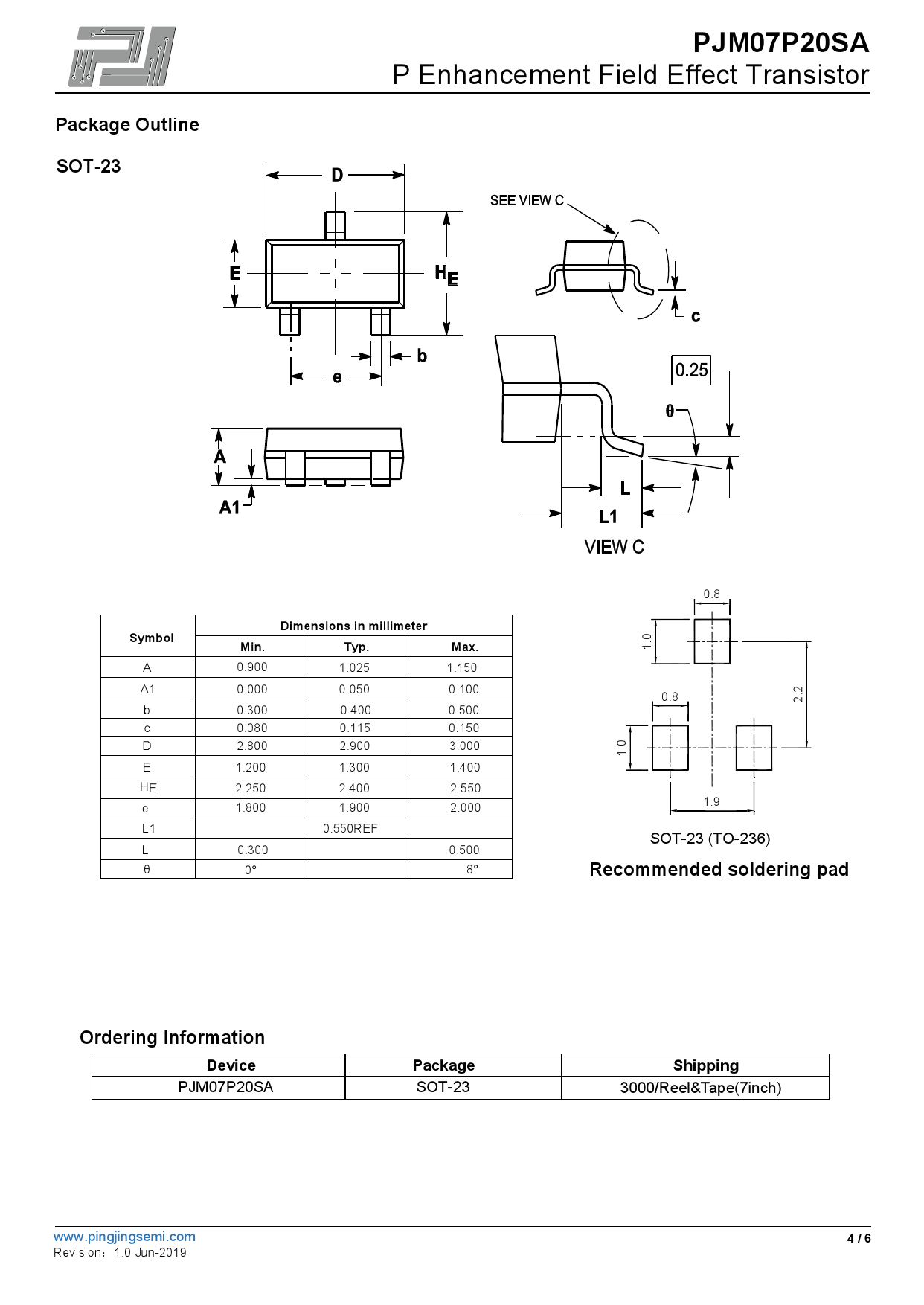 PJM07P20SA_（PJSEMI(平晶微)）PJM07P20SA中文资料_价格_PDF手册-立创电子商城