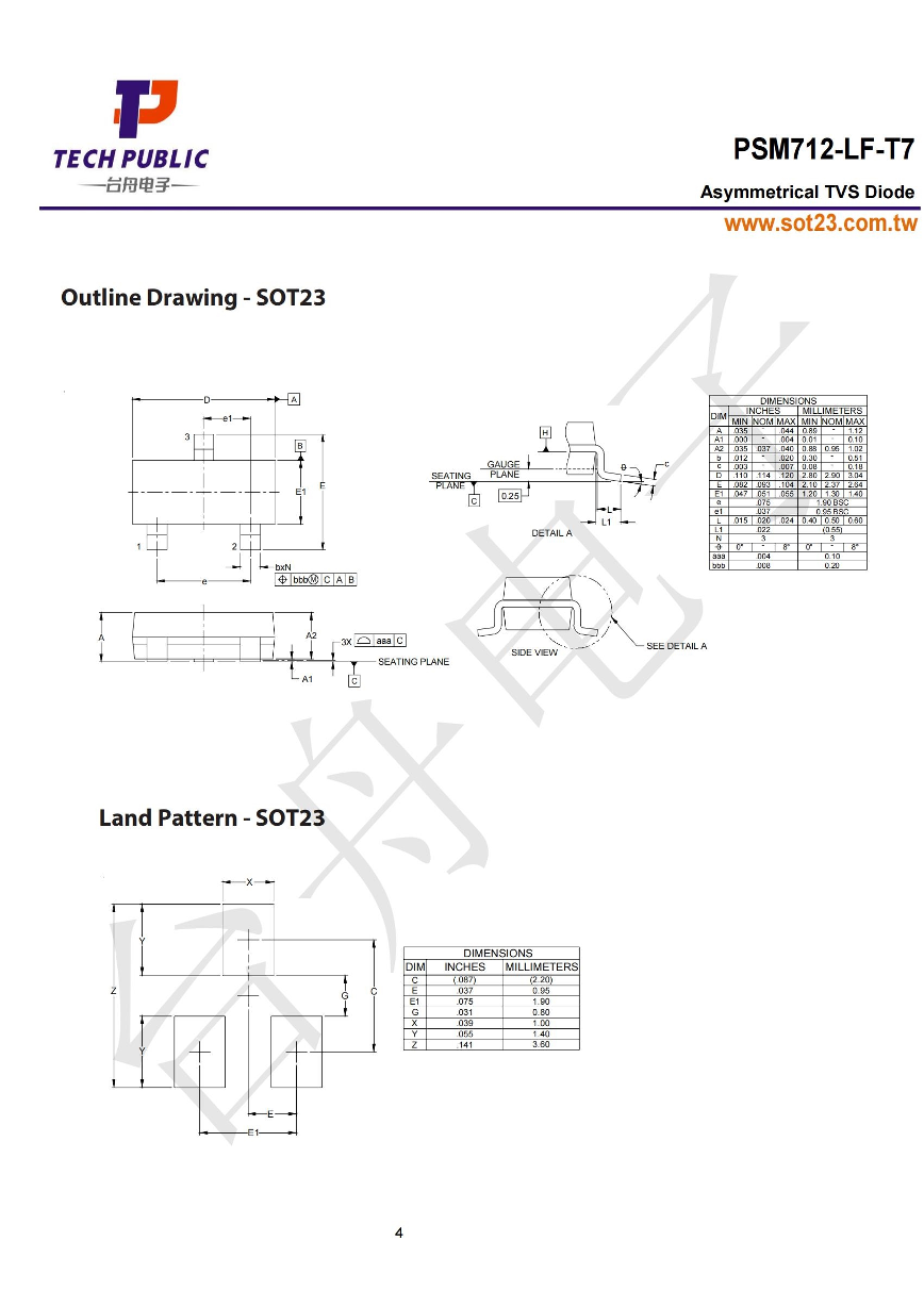 PSM712-LF-T7_（TECH PUBLIC(台舟)）PSM712-LF-T7中文资料_价格_PDF手册-立创电子商城