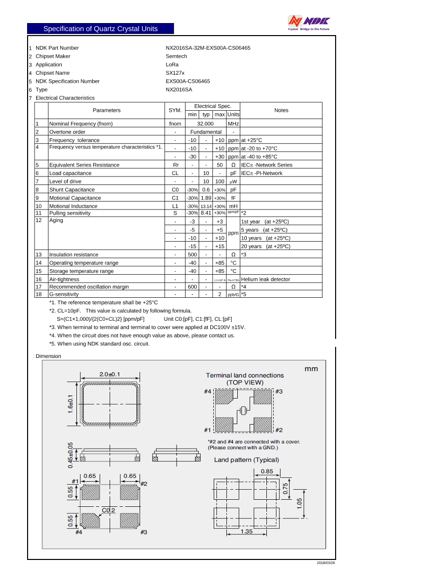 NX2016SA-32M-EXS00A-CS06465_（NDK）NX2016SA-32M-EXS00A-CS06465中文资料_价格_PDF ...