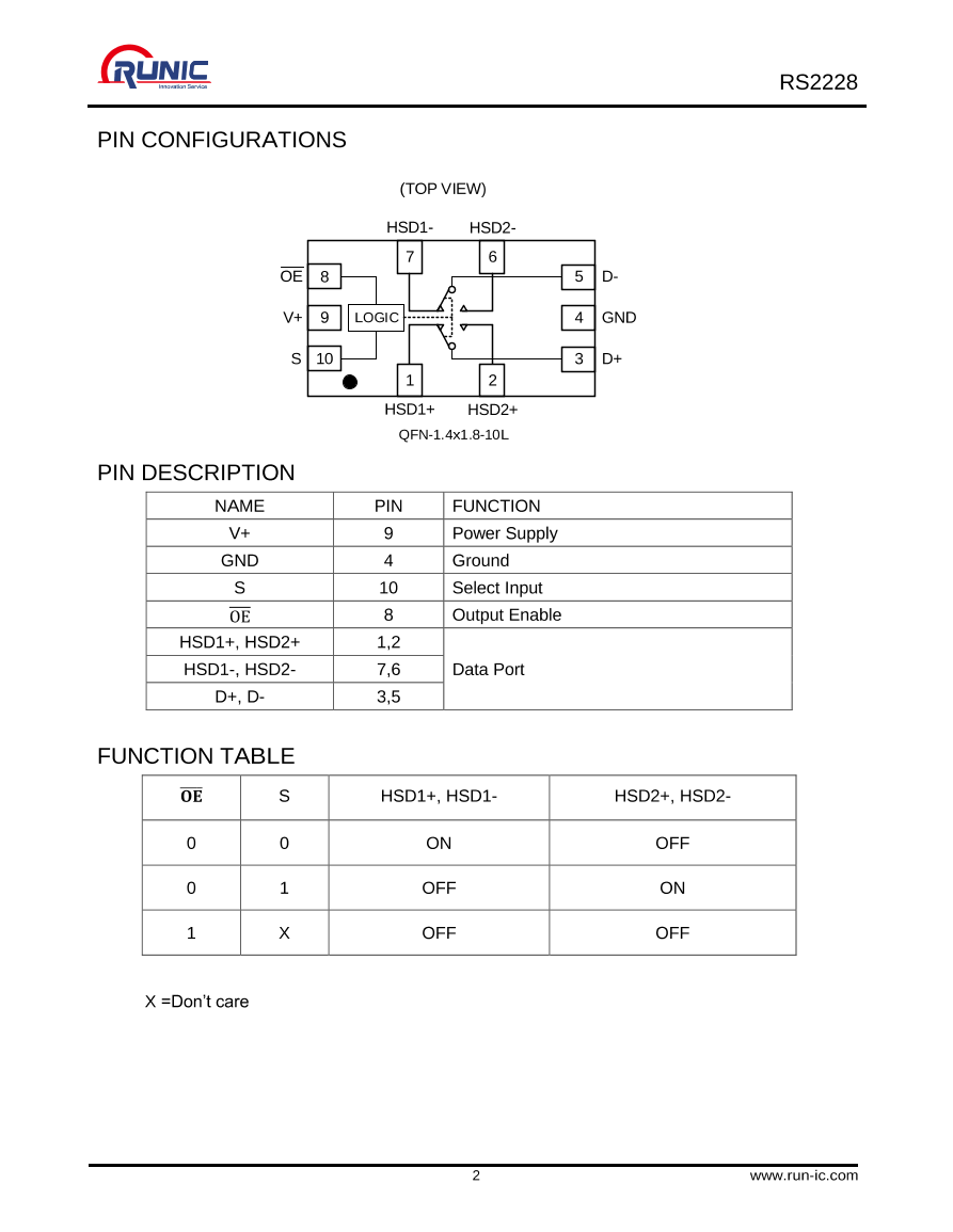 RS2228XUTQK10_（RUNIC(润石)）RS2228XUTQK10中文资料_价格_PDF手册-立创电子商城