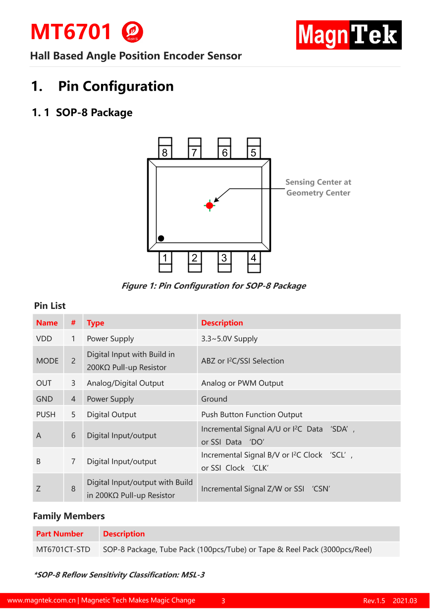 MT6701CT-STD-R_（MagnTek(麦歌恩)）MT6701CT-STD-R中文资料_价格_PDF手册-立创电子商城