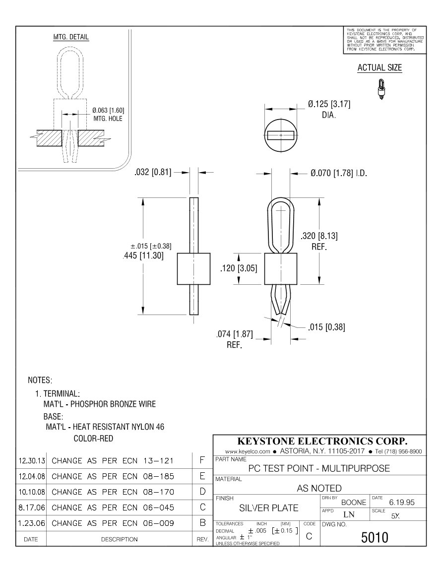 5010_（Keystone）5010中文资料_价格_PDF手册-立创电子商城