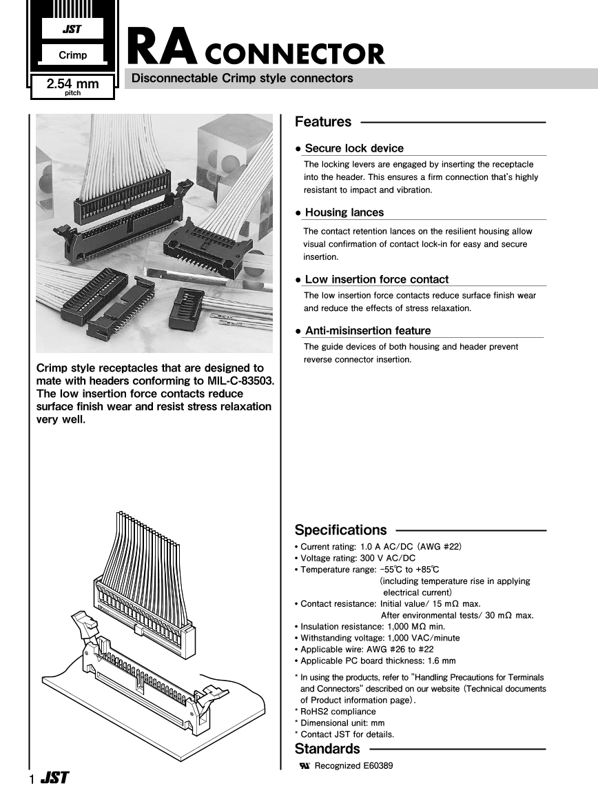 RA-1611_（JST）RA-1611中文资料_价格_PDF手册-立创电子商城