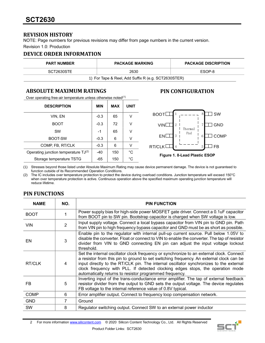 SCT2630STER_（SCT(芯洲科技)）SCT2630STER中文资料_价格_PDF手册-立创电子商城