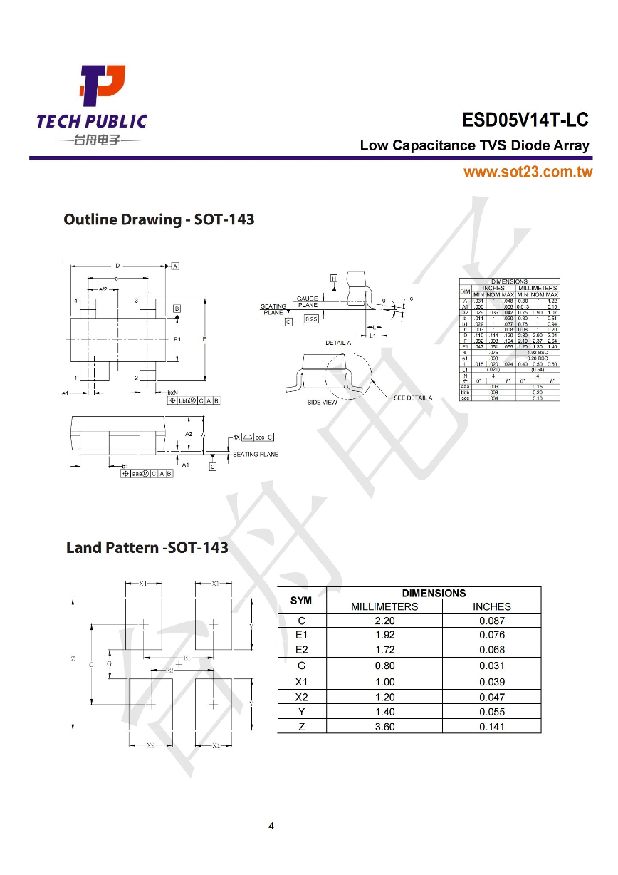 ESD05V14T-LC_（TECH PUBLIC(台舟)）ESD05V14T-LC中文资料_价格_PDF手册-立创电子商城
