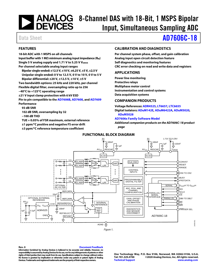 AD7606C-18BSTZ_（ADI(亚德诺)）AD7606C-18BSTZ中文资料_价格_PDF手册-立创电子商城
