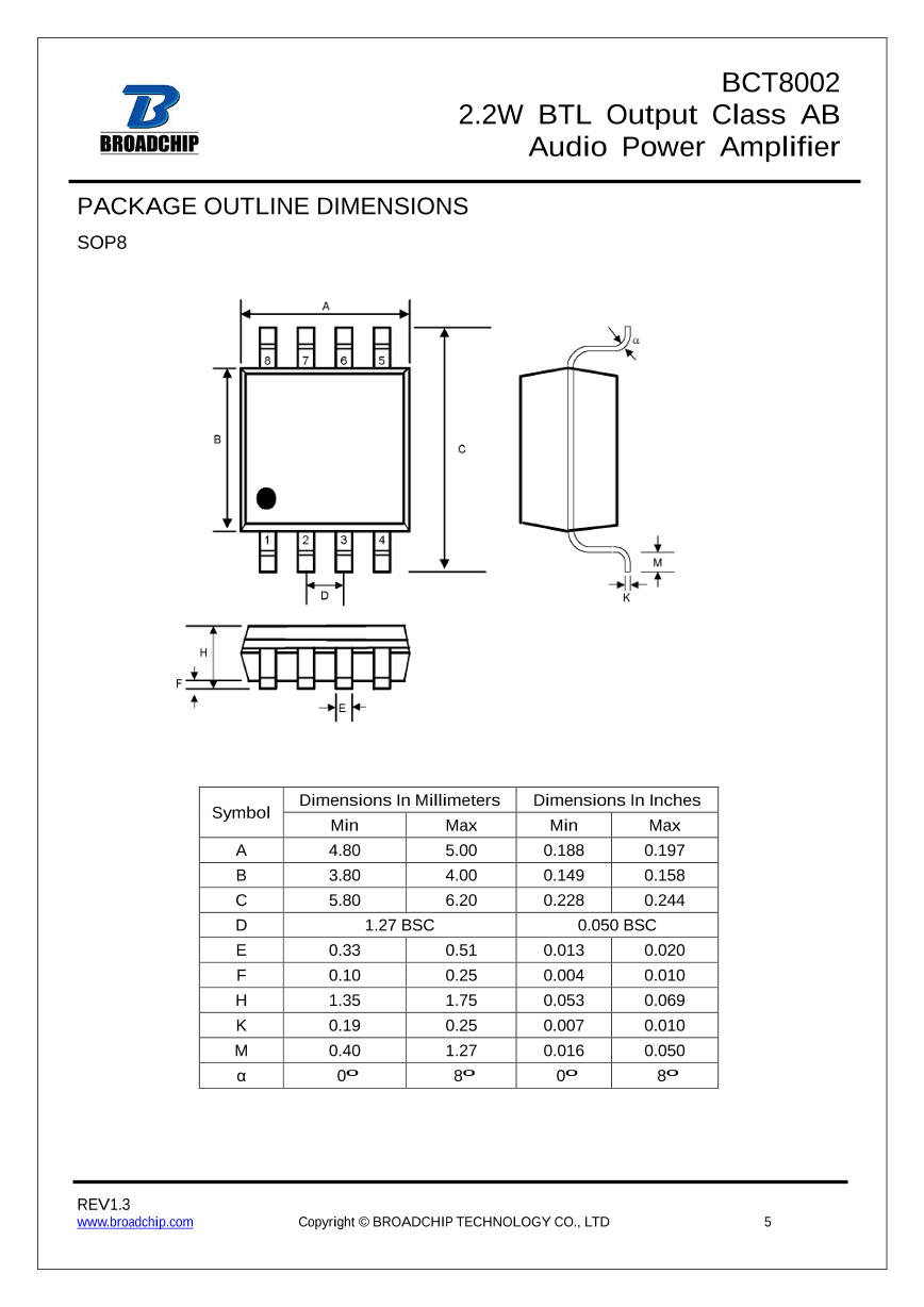 BCT8002EOA-TR_（BROADCHIP(广芯电子)）BCT8002EOA-TR中文资料_价格_PDF手册-立创电子商城