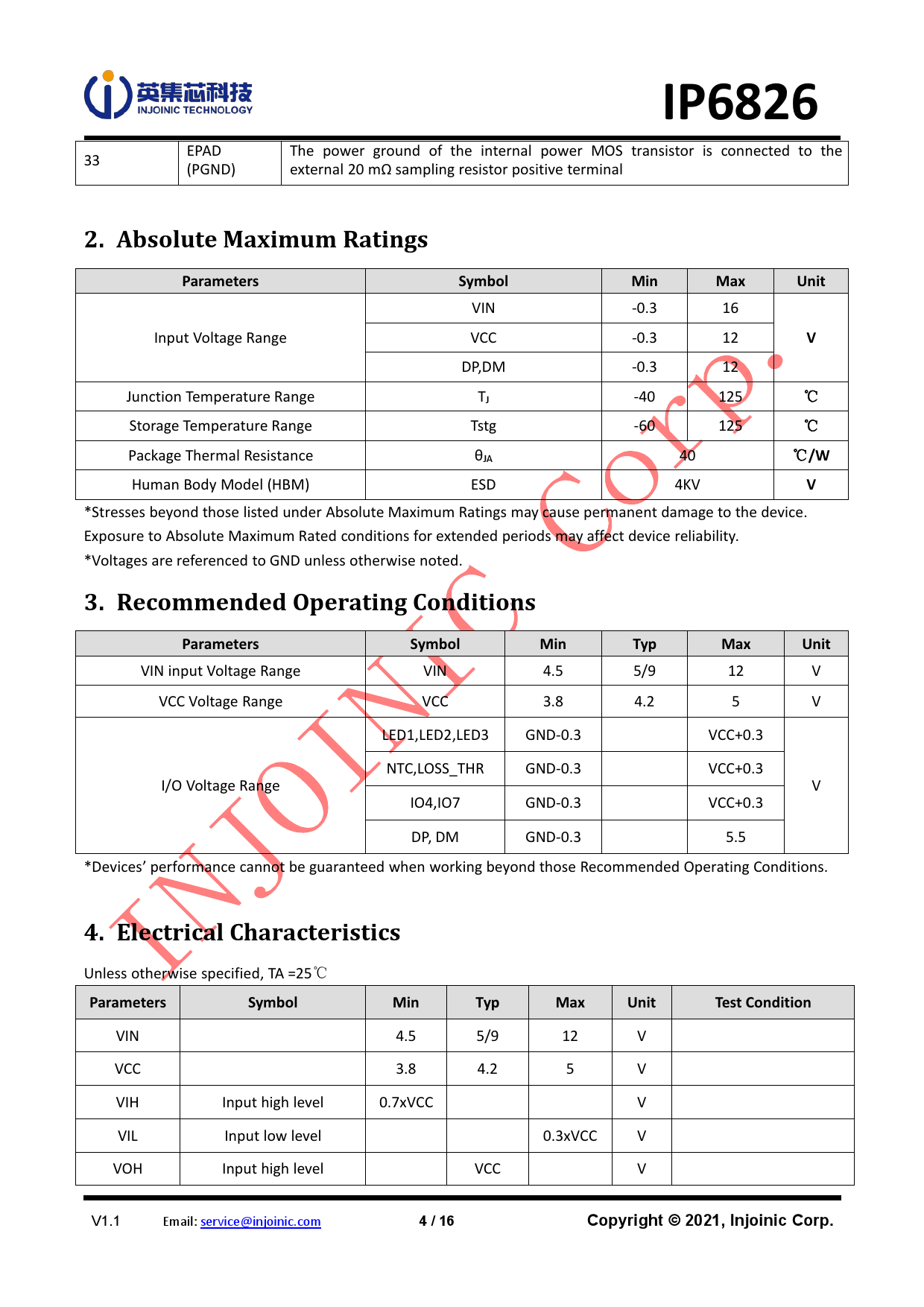 IP6826_（INJOINIC(英集芯)）IP6826中文资料_价格_PDF手册-立创电子商城