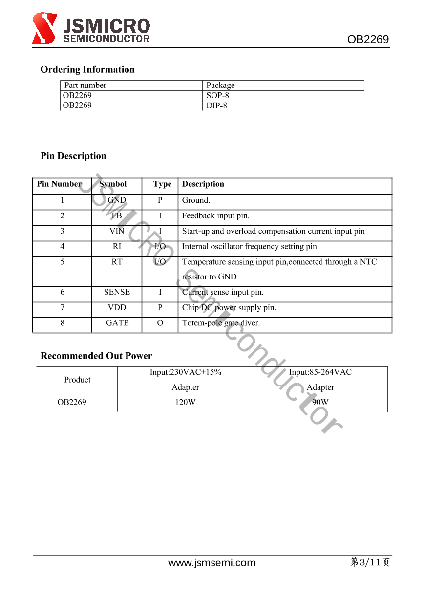 OB2269_（JSMSEMI(杰盛微)）OB2269中文资料_价格_PDF手册-立创电子商城