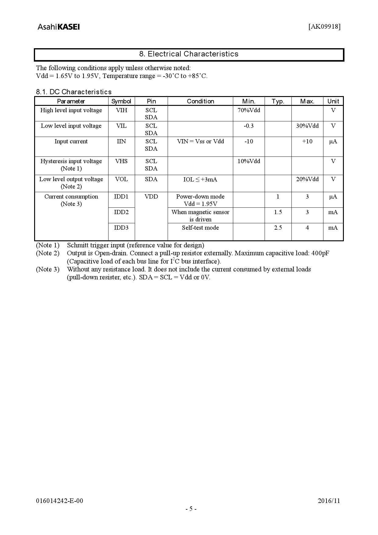 AK09918C_（AKM）AK09918C中文资料_价格_PDF手册-立创电子商城