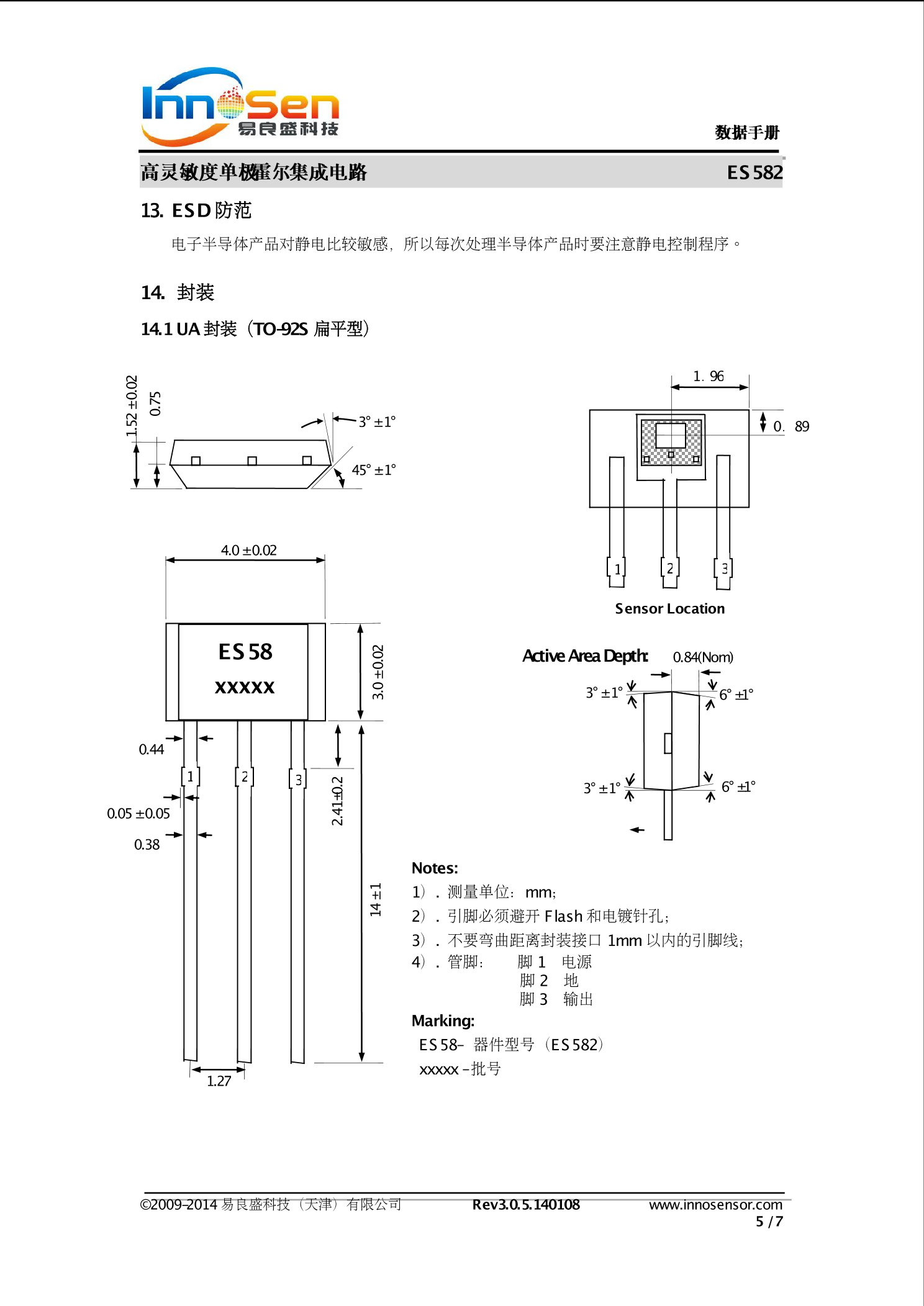 ES582_（Innosen(易良盛)）ES582中文资料_价格_PDF手册-立创电子商城