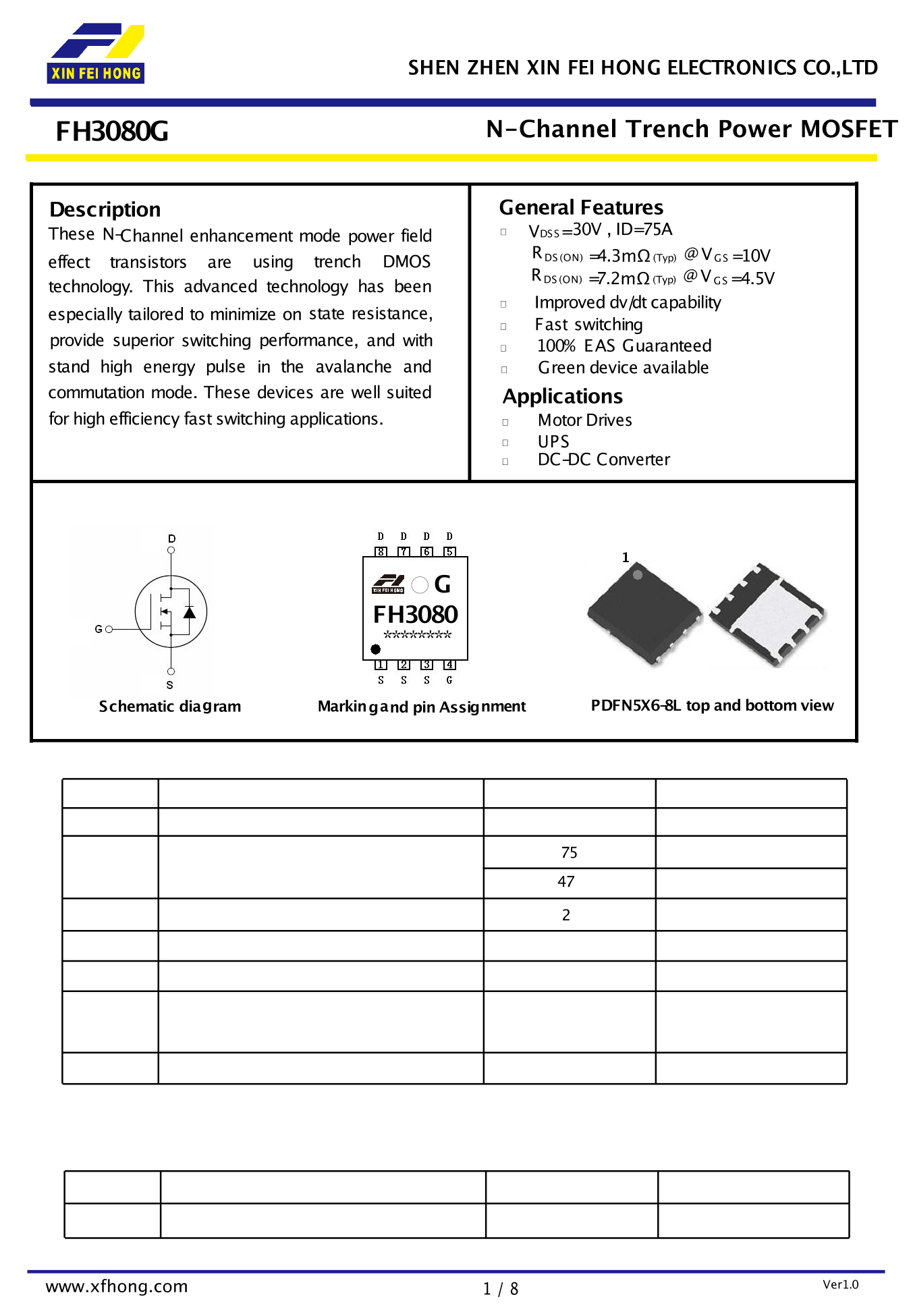 FH3080G_（鑫飞宏）FH3080G中文资料_价格_PDF手册-立创电子商城