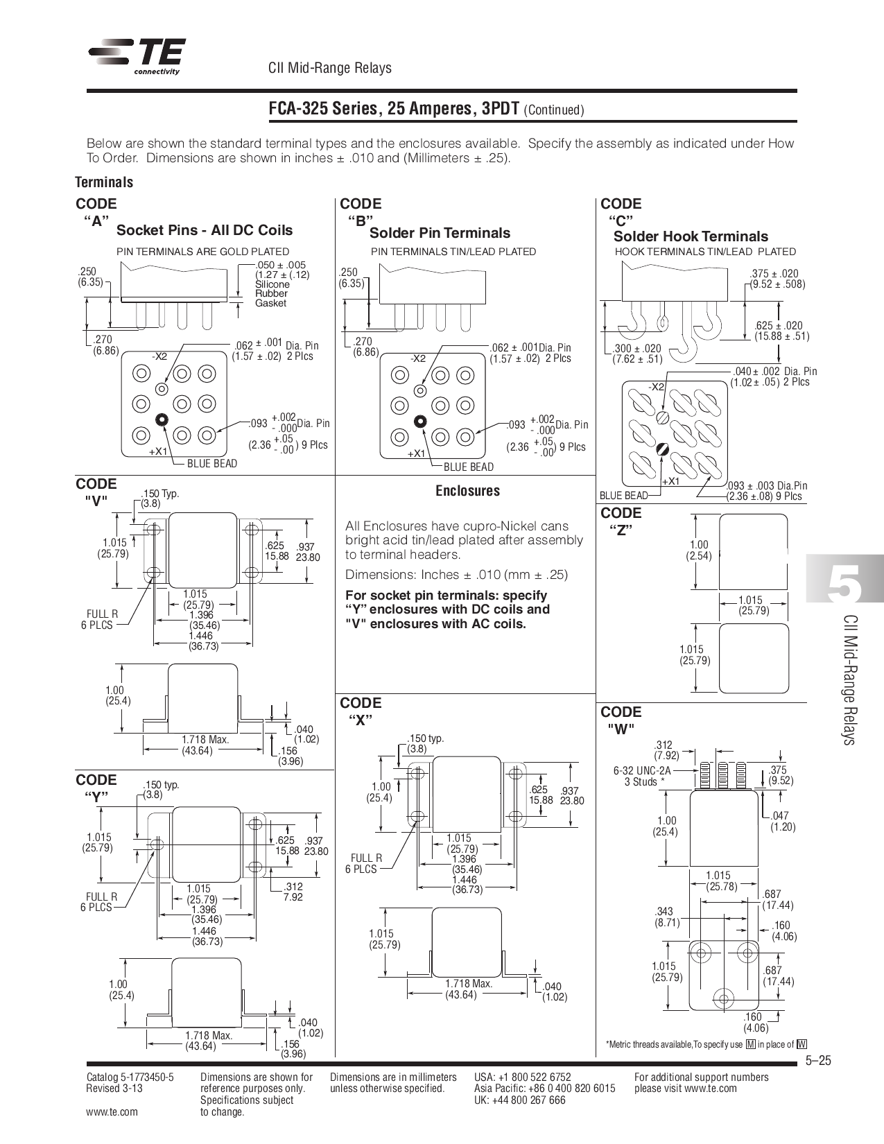 FCA-325-CV3_（TE Connectivity(美国泰科)）FCA-325-CV3中文资料_价格_PDF手册-立创电子商城