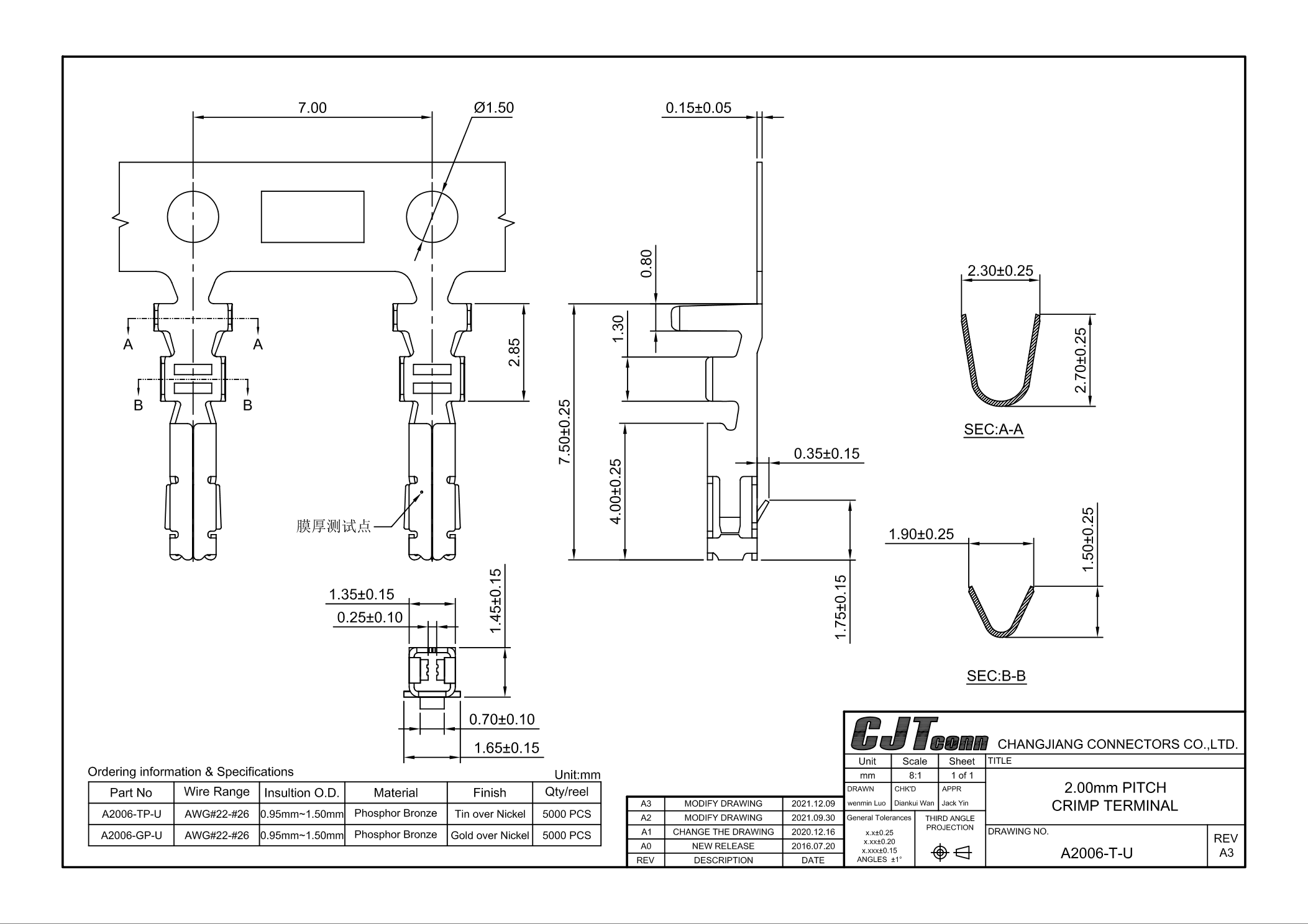 A2006-TP-U_（CJT(长江连接器)）A2006-TP-U中文资料_价格_PDF手册-立创电子商城