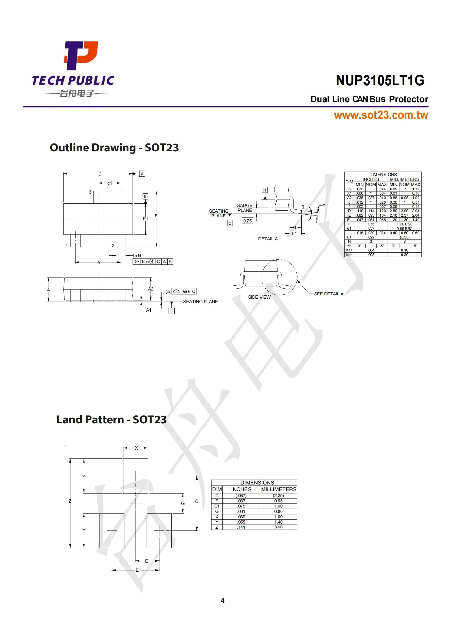 NUP3105LT1G_（TECH PUBLIC(台舟)）NUP3105LT1G中文资料_价格_PDF手册-立创电子商城