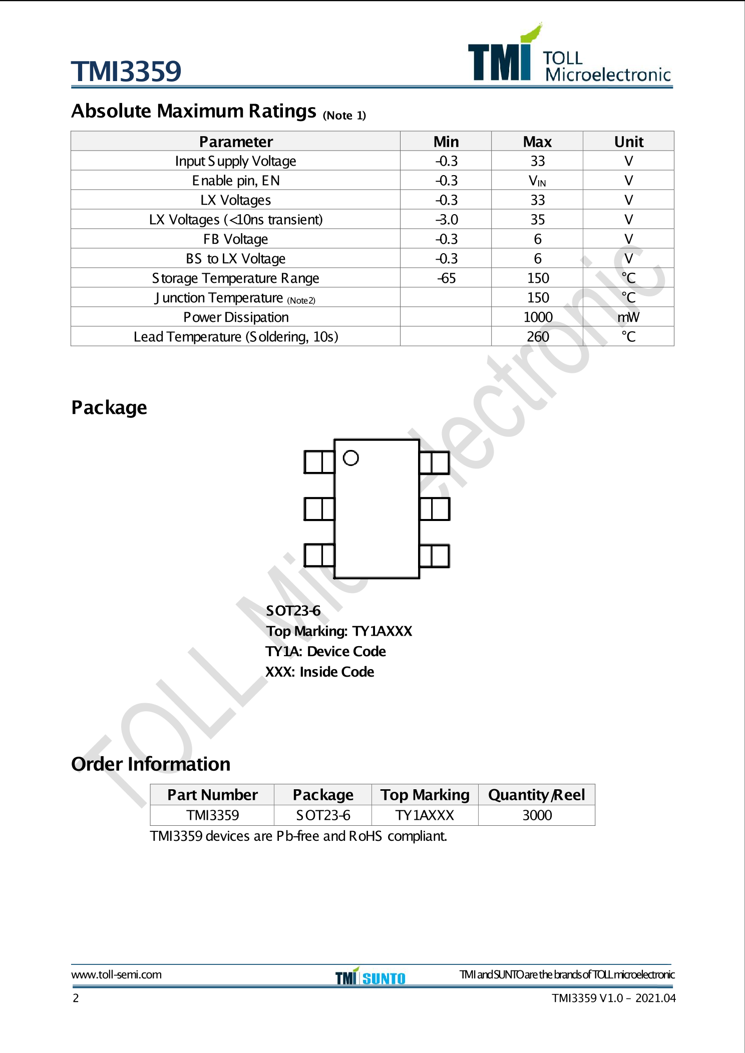 TMI3359_（TMI(拓尔微)）TMI3359中文资料_价格_PDF手册-立创电子商城