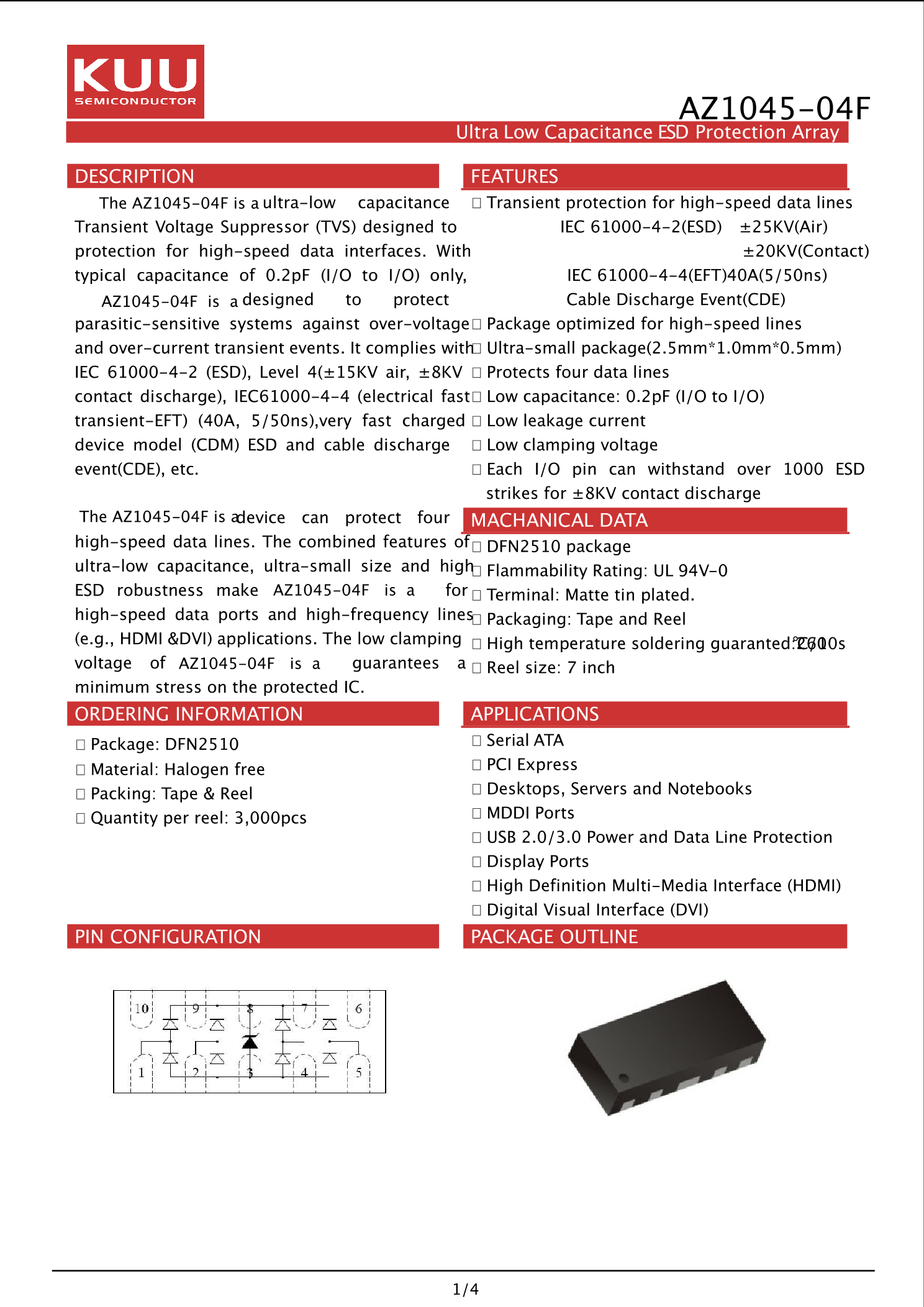AZ1045-04F_（KUU）AZ1045-04F中文资料_价格_PDF手册-立创电子商城