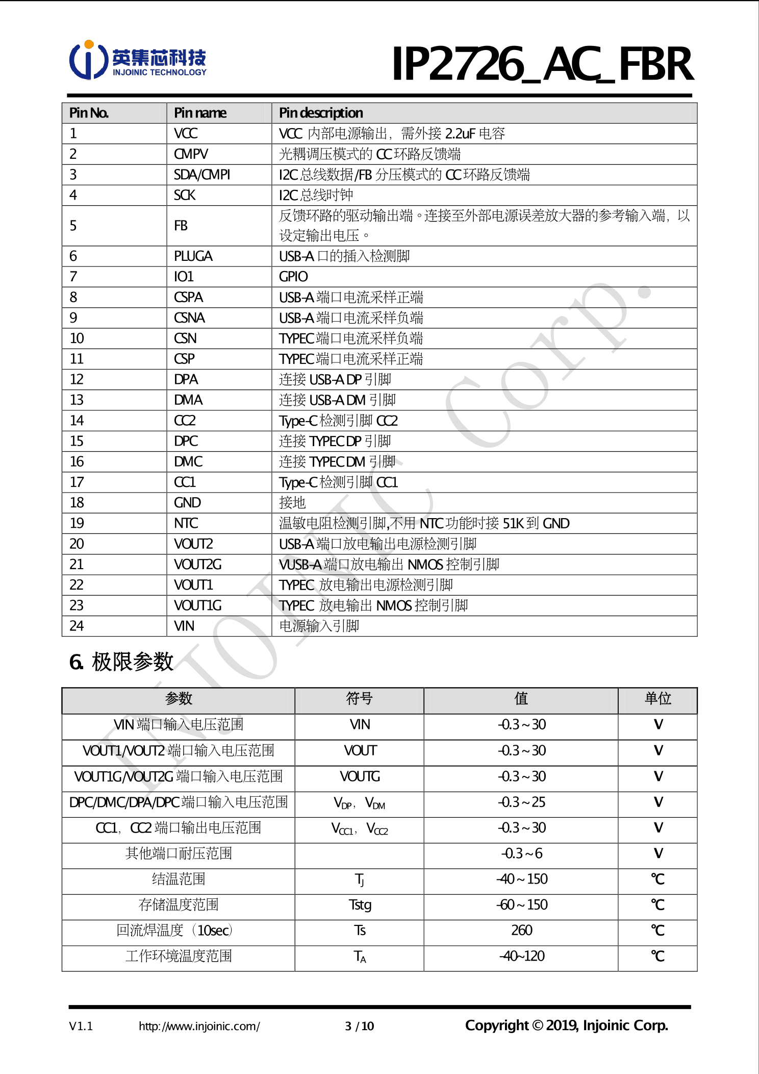 IP2726_AC_FBR_NP18W_（INJOINIC(英集芯)）IP2726_AC_FBR_NP18W中文资料_价格_PDF手册-立创电子商城