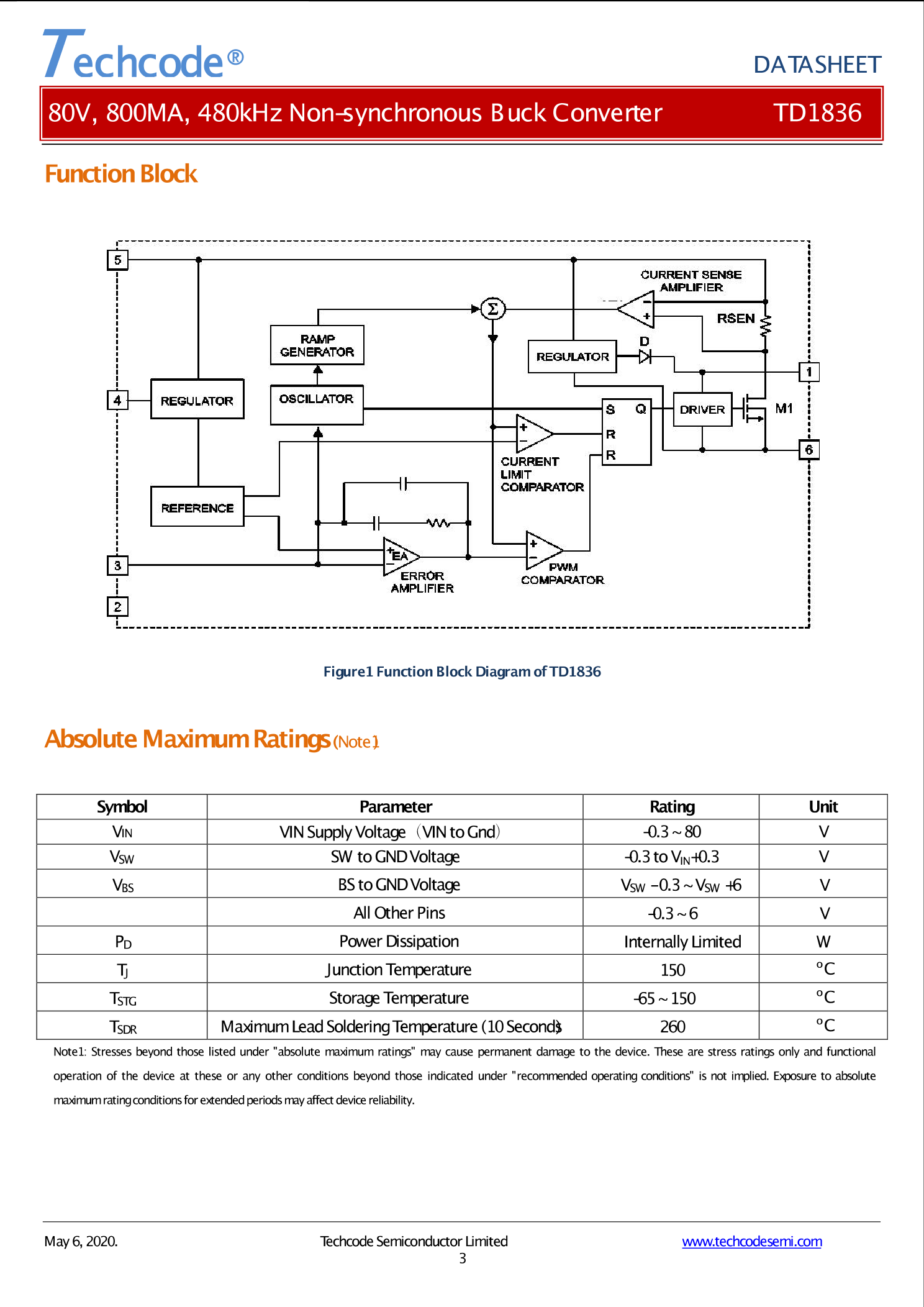 TD1836_（Techcode(泰德)）TD1836中文资料_价格_PDF手册-立创电子商城