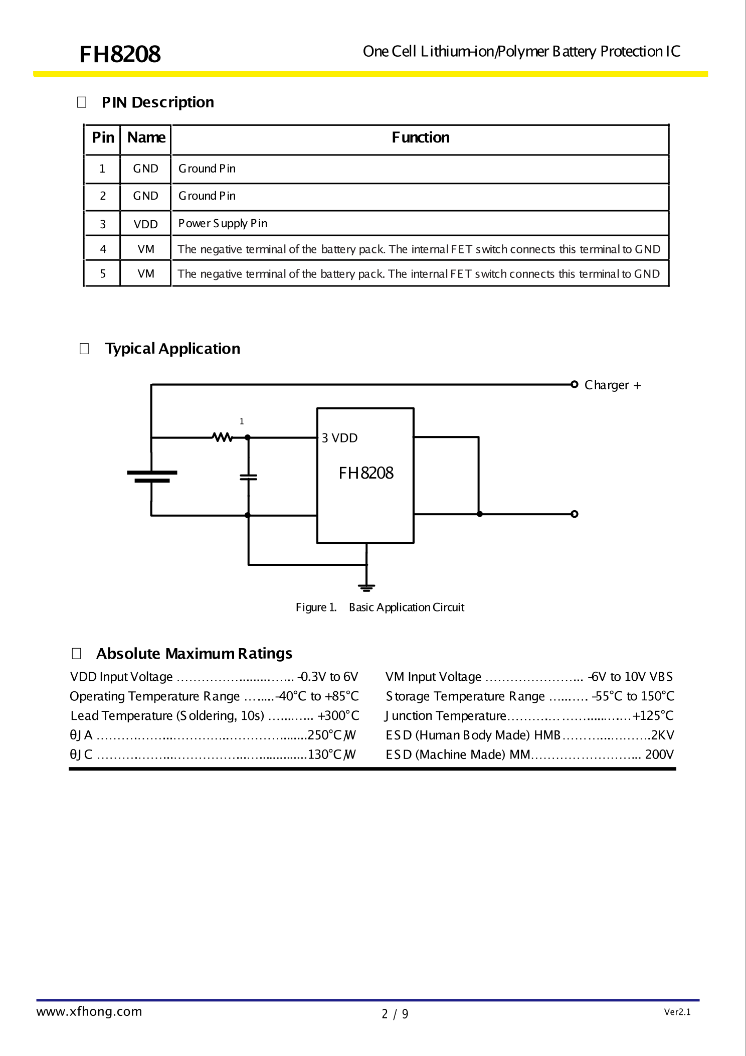 FH8208_（鑫飞宏）FH8208中文资料_价格_PDF手册-立创电子商城