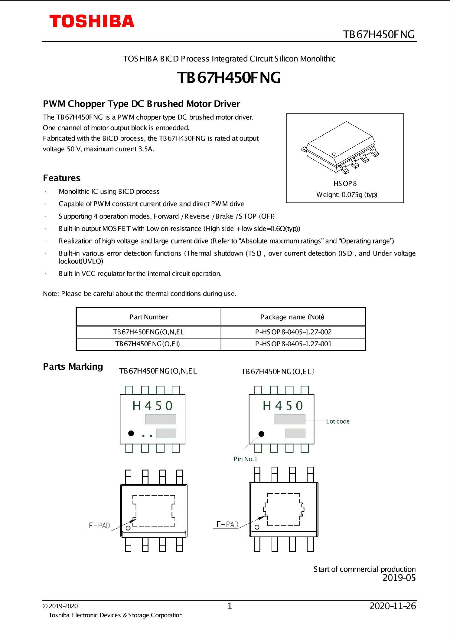 TB67H450FNG,EL_（TOSHIBA(东芝)）TB67H450FNG,EL中文资料_价格_PDF手册-立创电子商城