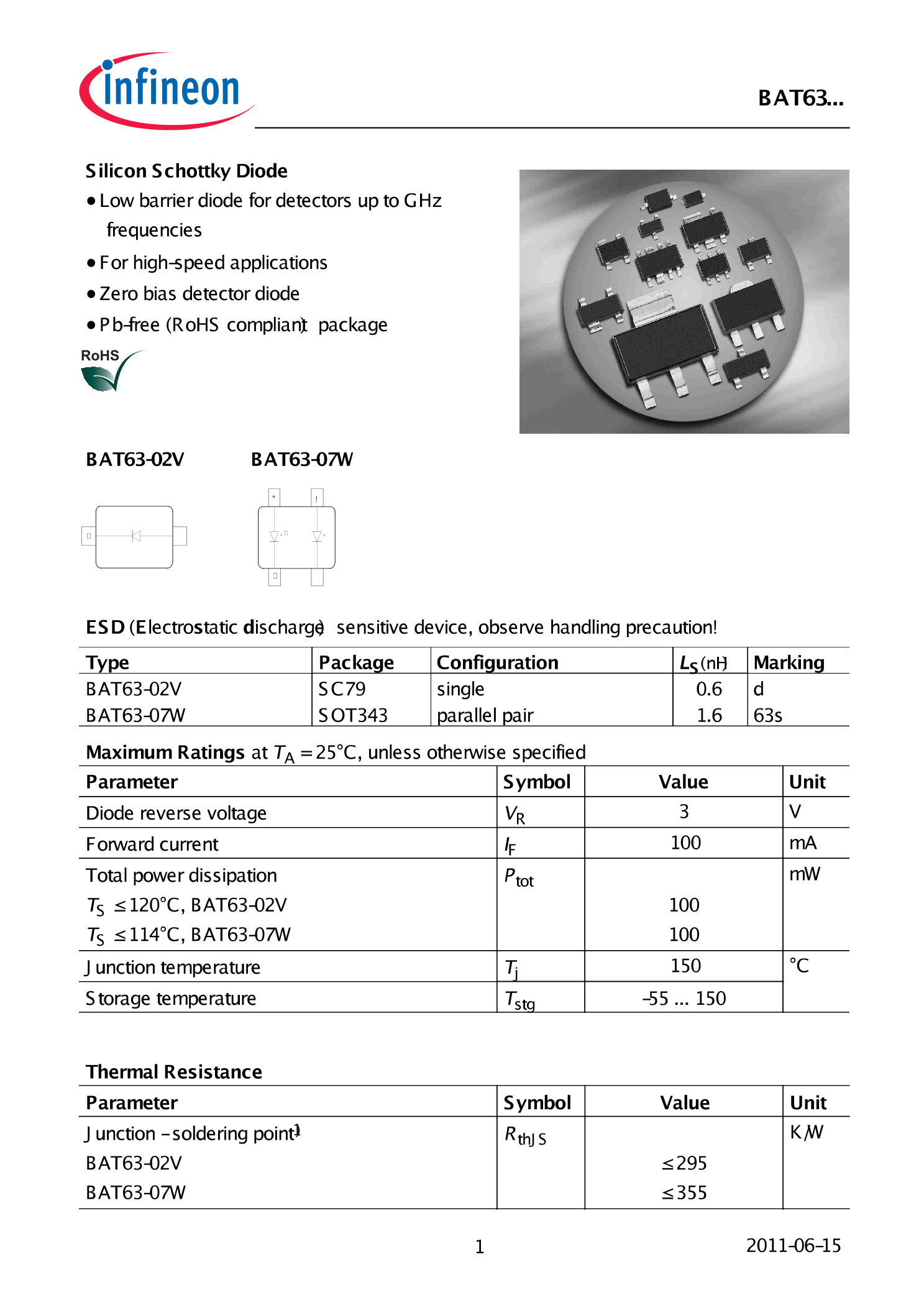 BAT6302VH6327XTSA1_（Infineon(英飞凌)）BAT6302VH6327XTSA1中文资料_价格_PDF手册-立创电子商城