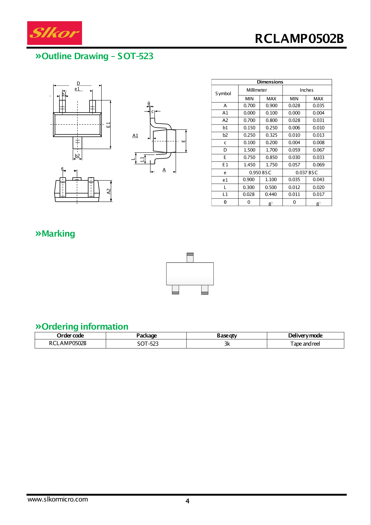 RCLAMP0502B_（Slkor(萨科微)）RCLAMP0502B中文资料_价格_PDF手册-立创电子商城