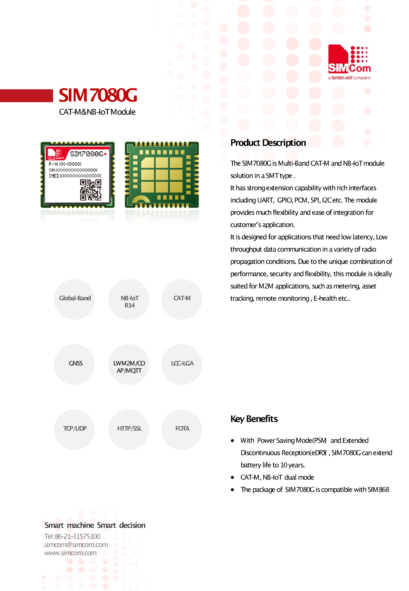 SIM7080G_（SIMCOM(芯讯通无线科技)）SIM7080G中文资料_价格_PDF手册-立创电子商城