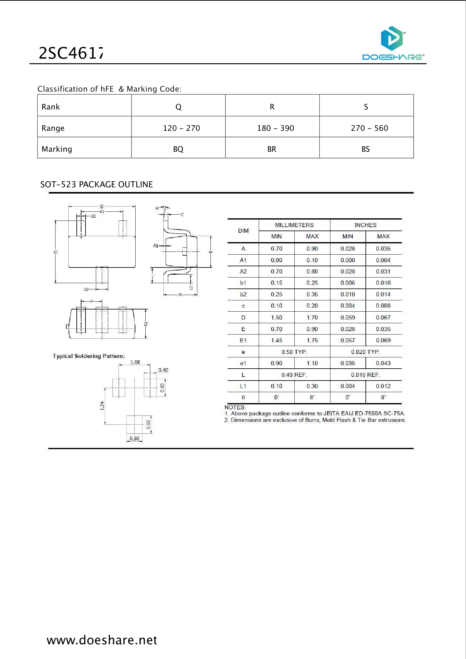 2SC4617_（Doeshare(德芯)）2SC4617中文资料_价格_PDF手册-立创电子商城