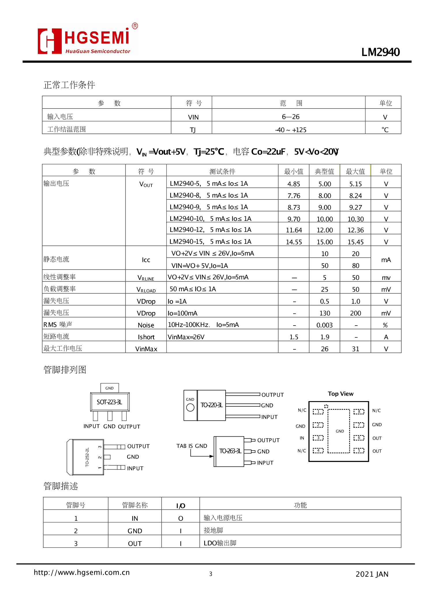 LM2940S-5.0/TR_（HGSEMI(华冠)）LM2940S-5.0/TR中文资料_价格_PDF手册-立创电子商城