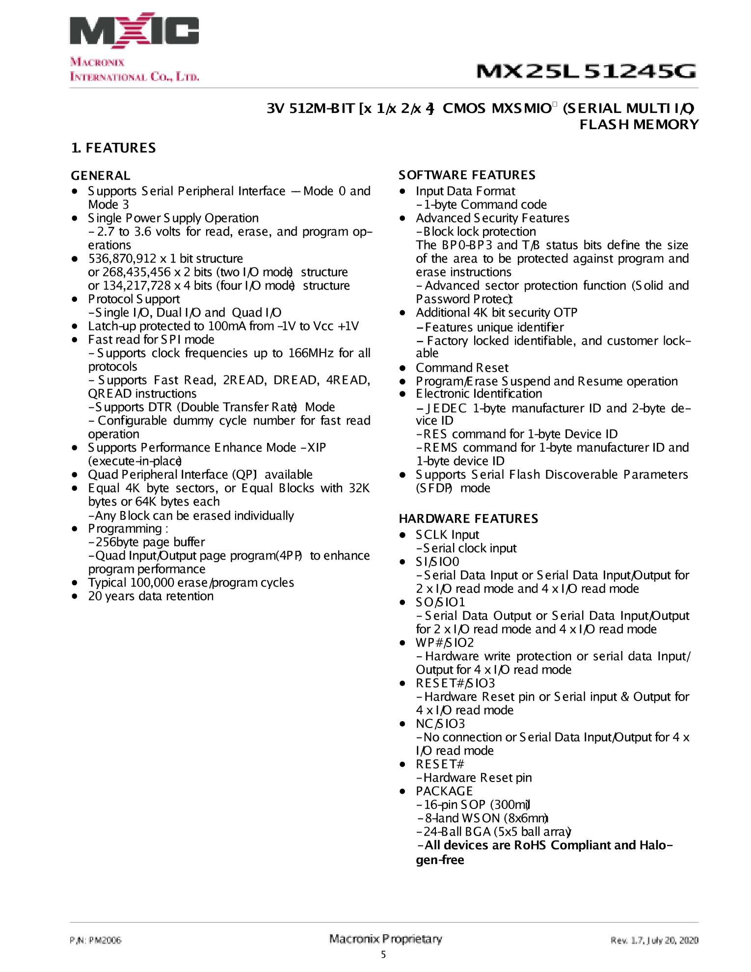 MX25L51245GZ2I-08G_（MXIC(旺宏电子)）MX25L51245GZ2I-08G中文资料_价格_PDF手册-立创电子商城