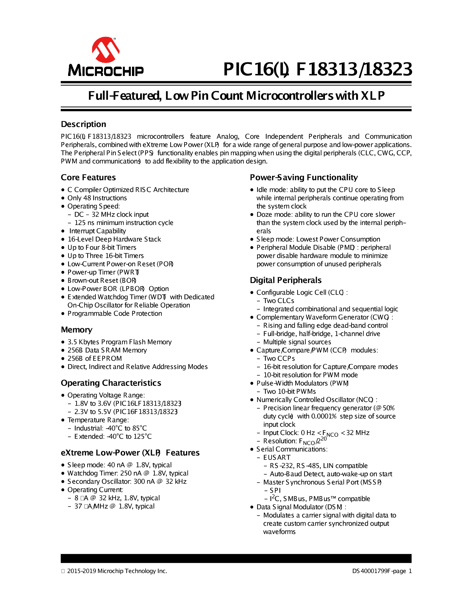 PIC16F18313-I/SN_（MICROCHIP(美国微芯)）PIC16F18313-I/SN中文资料_价格_PDF手册-立创电子商城
