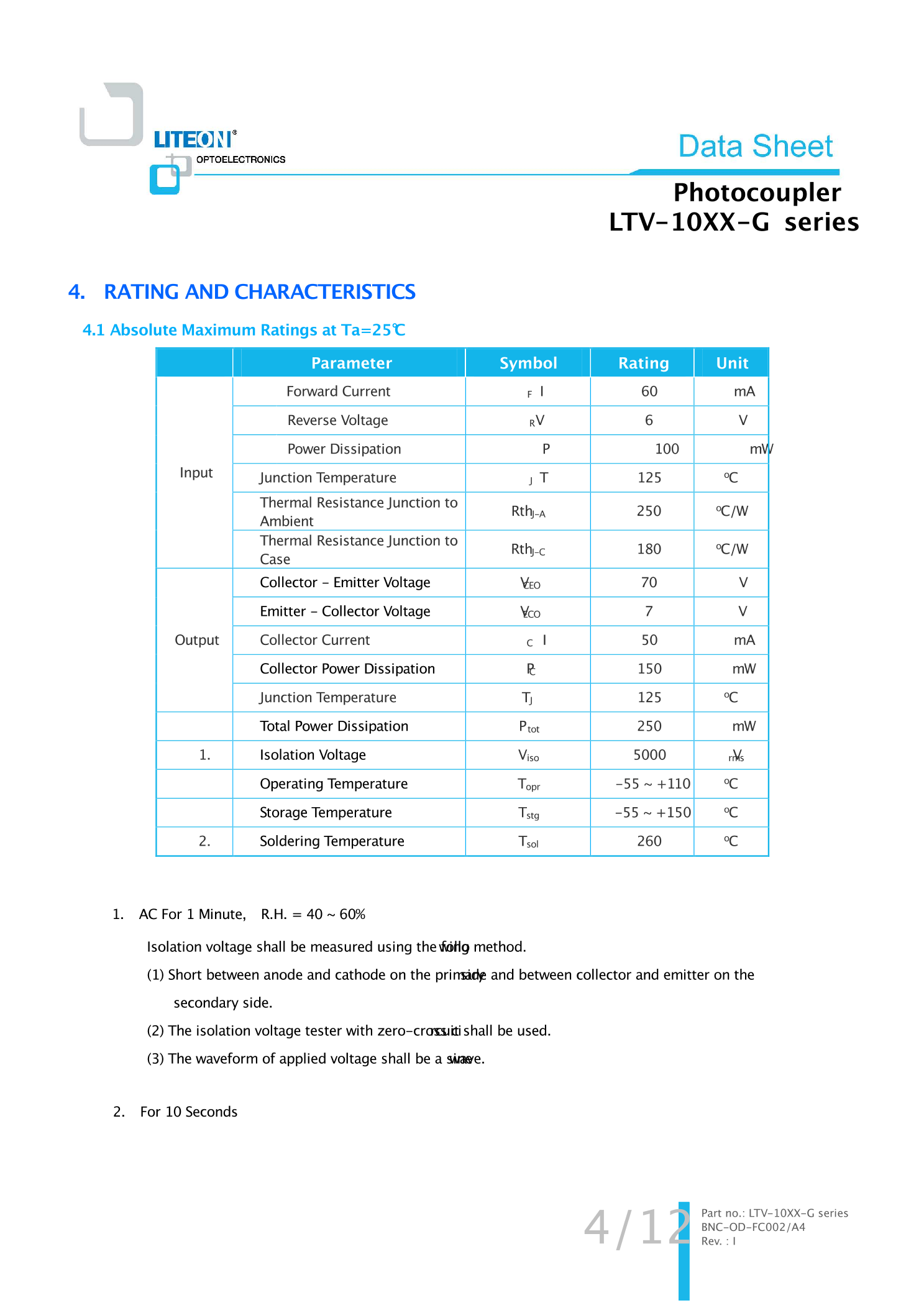 LTV-1004-TP1-G_（LITEON(光宝)）LTV-1004-TP1-G中文资料_价格_PDF手册-立创电子商城