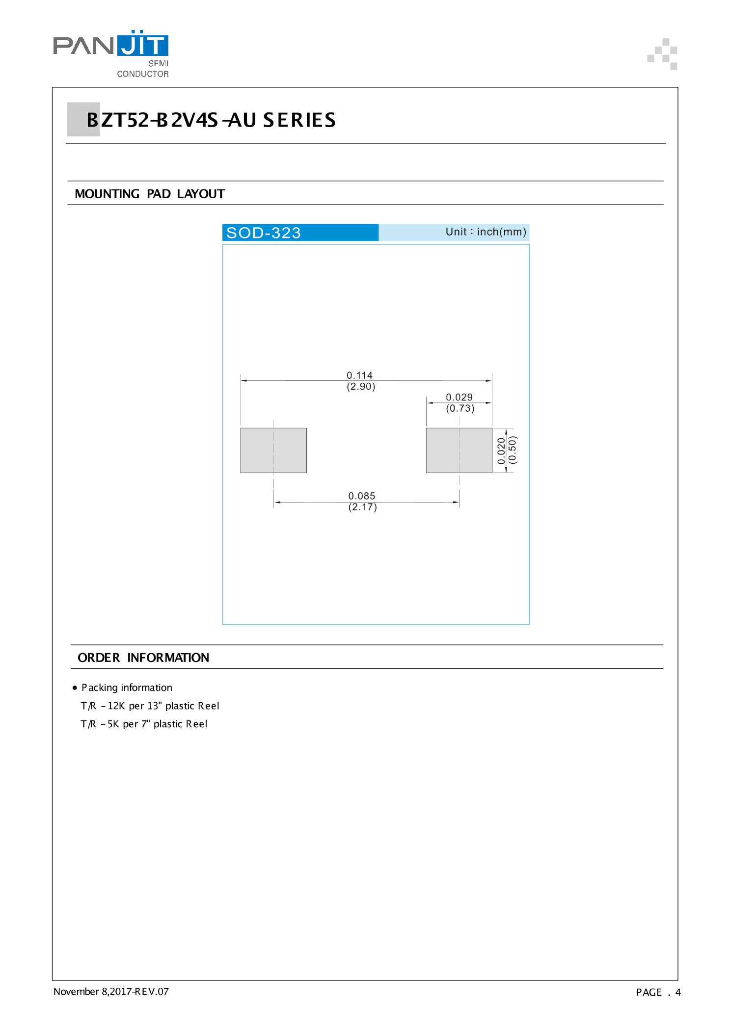 BZT52-B5V1S-AU_R1_000A1_（PANJIT(强茂)）BZT52-B5V1S-AU_R1_000A1中文资料_价格_PDF手册-立创电子商城