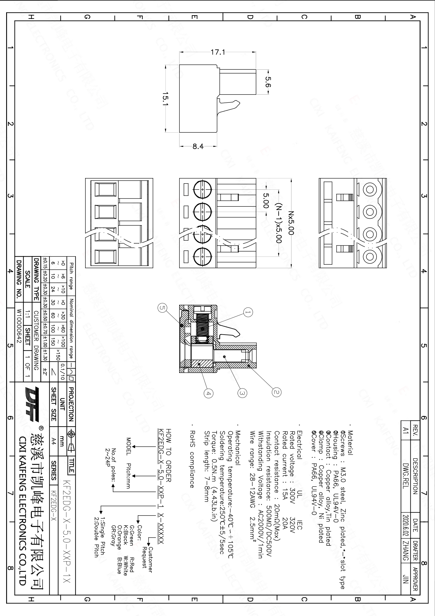 KF2EDG-X-5.0-2P-1O_（凯峰）KF2EDG-X-5.0-2P-1O中文资料_价格_PDF手册-立创电子商城