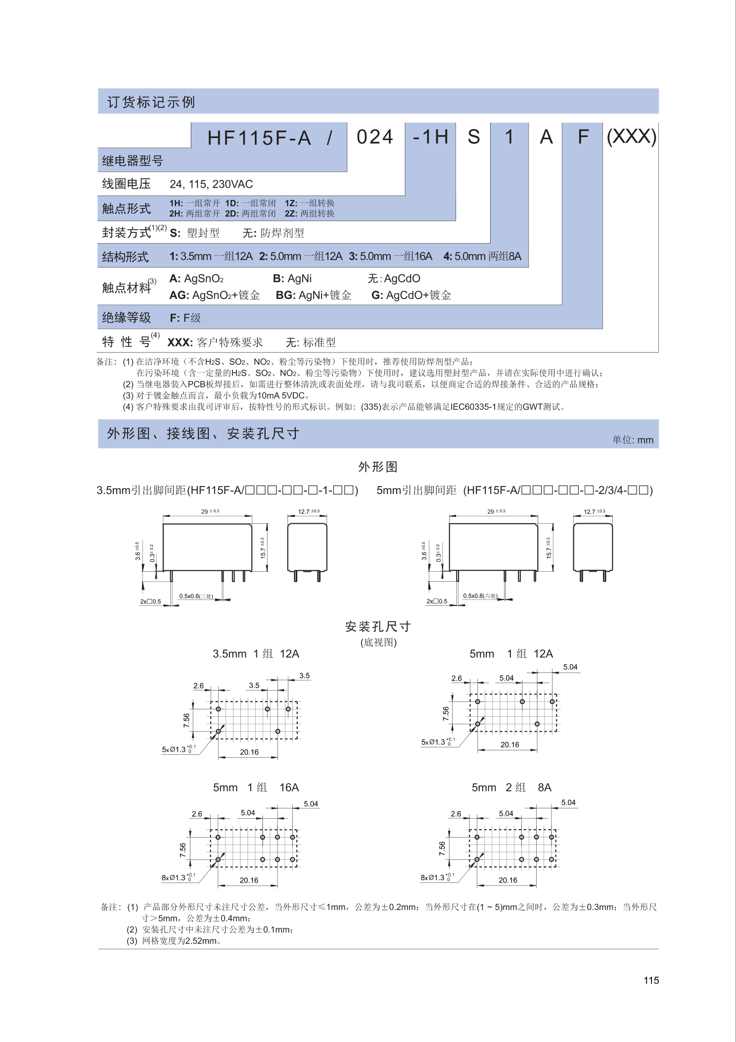 HF115F-A/230-2ZS4AF_（HF(宏发)）HF115F-A/230-2ZS4AF中文资料_价格_PDF手册-立创电子商城