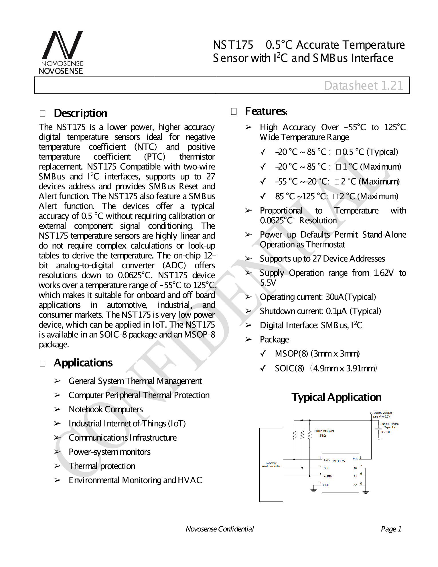 NST175H-QSPR_（NOVOSENSE(纳芯微)）NST175H-QSPR中文资料_价格_PDF手册-立创电子商城