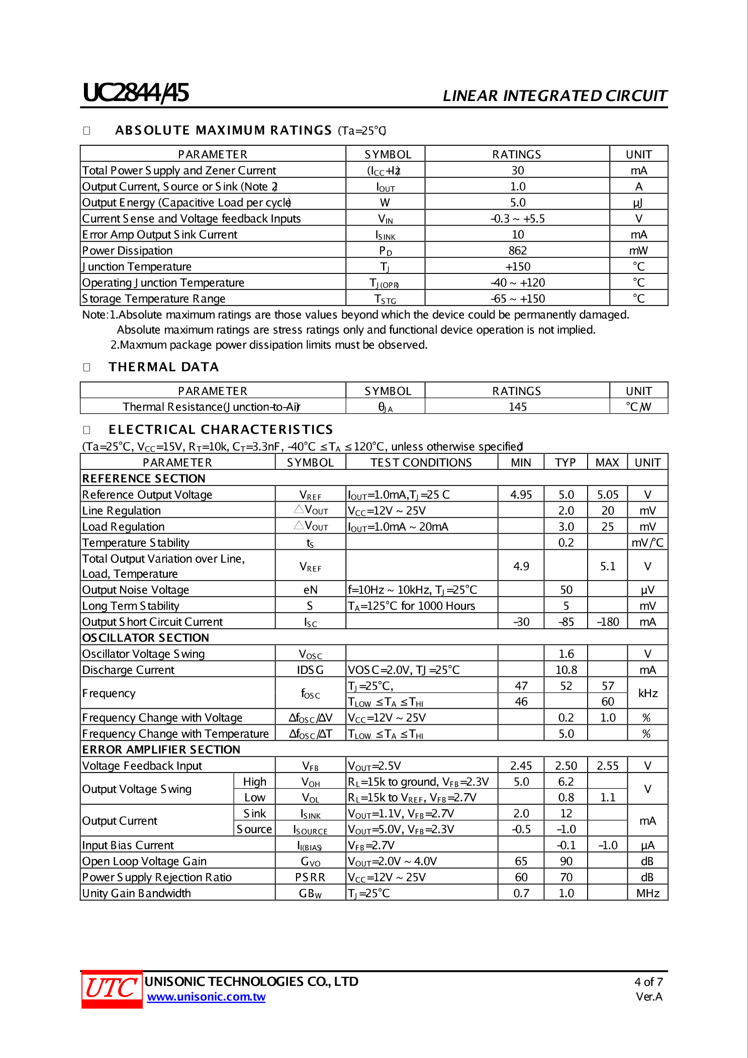 UC2844G-S08-R_（UTC(友顺)）UC2844G-S08-R中文资料_价格_PDF手册-立创电子商城
