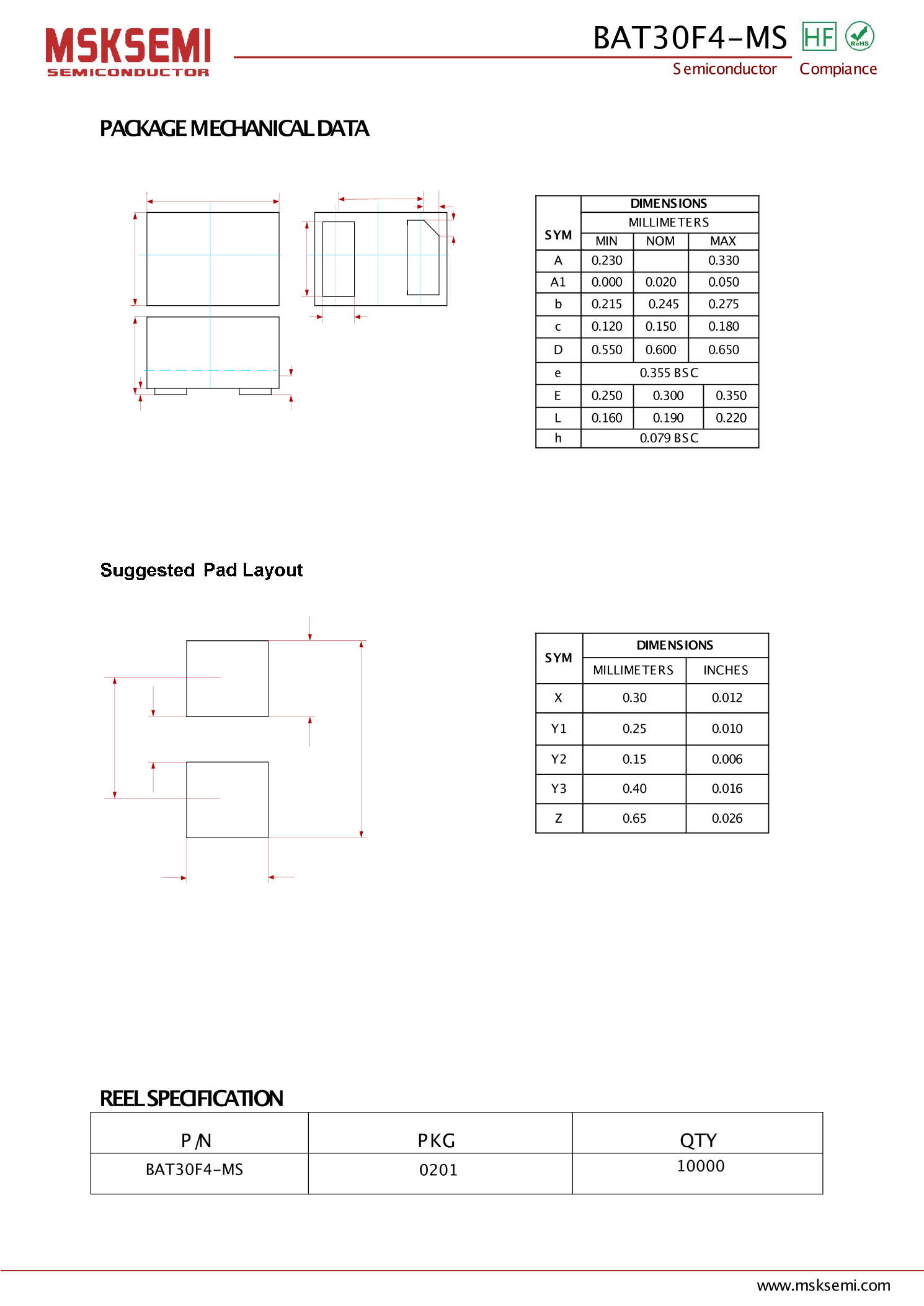 BAT30F4-MS_（MSKSEMI(美森科)）BAT30F4-MS中文资料_价格_PDF手册-立创电子商城