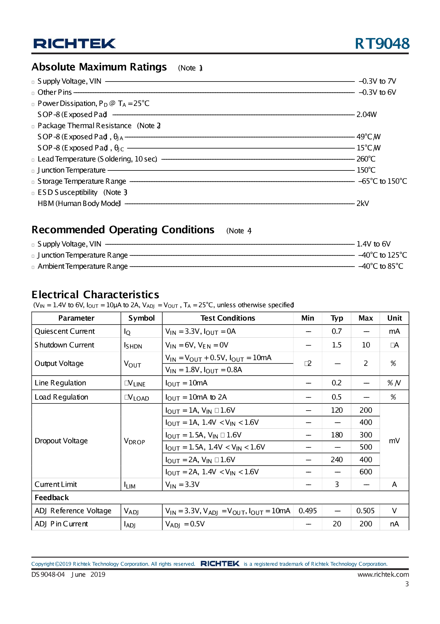 RT9048GSP_（RICHTEK(立锜)）RT9048GSP中文资料_价格_PDF手册-立创电子商城