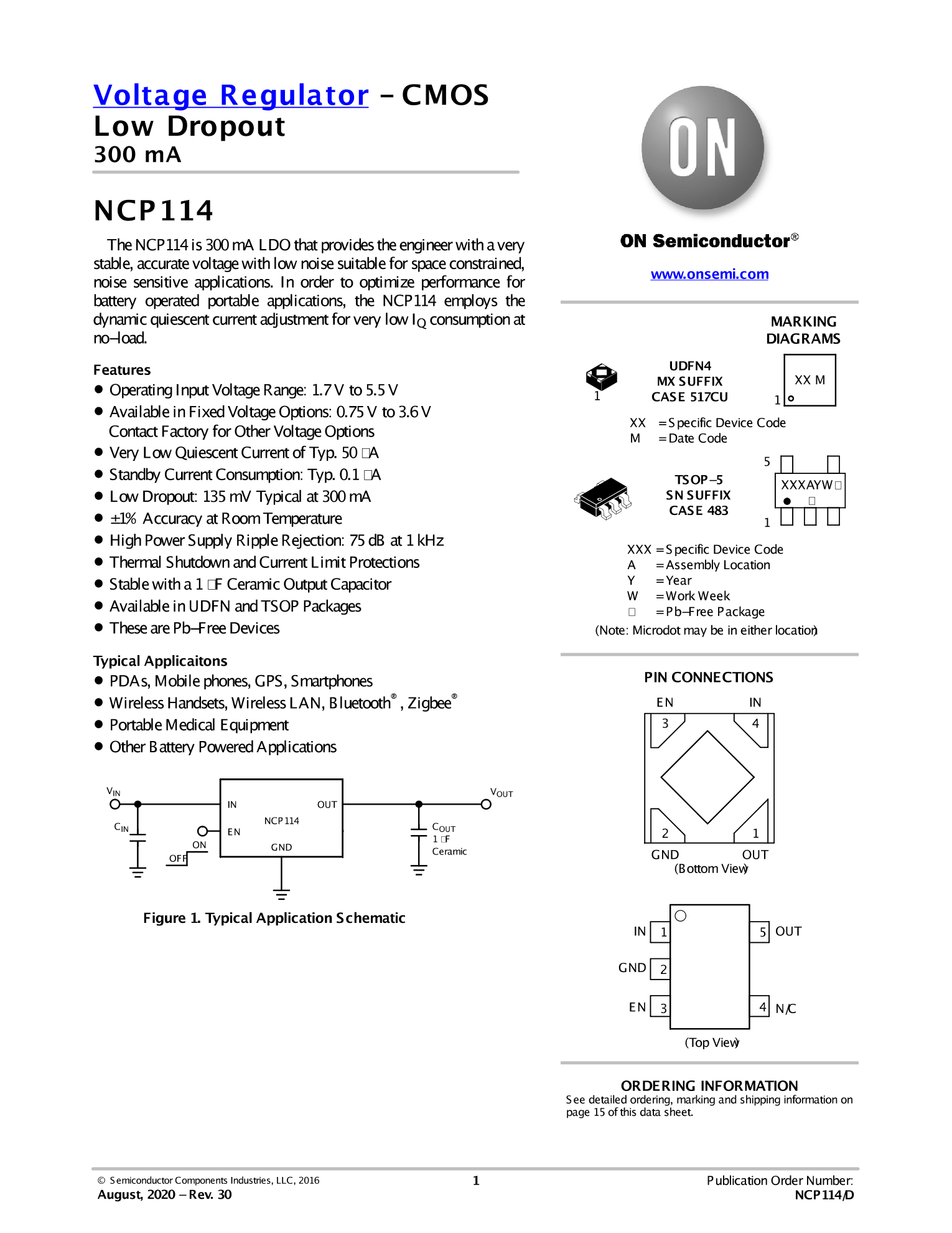 NCP114BMX330TCG_（onsemi(安森美)）NCP114BMX330TCG中文资料_价格_PDF手册-立创电子商城