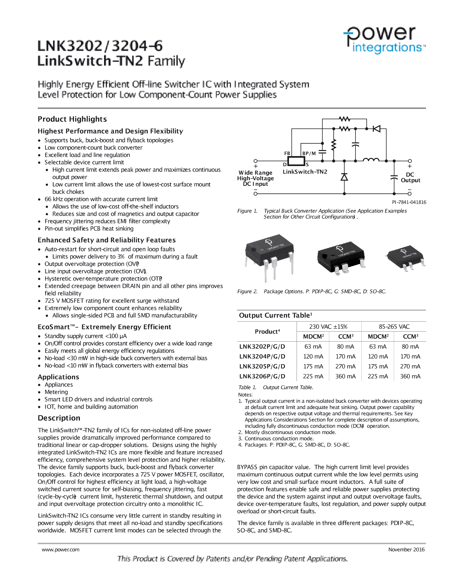 LNK3205D-TL_（Power Integrations(帕沃英蒂格盛)）LNK3205D-TL中文资料_价格_PDF手册-立创电子商城