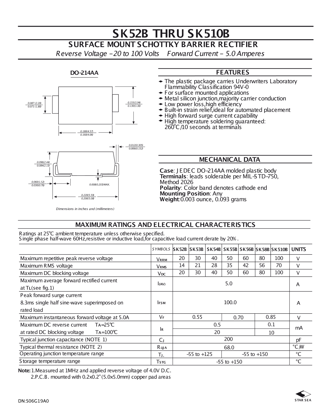 SK54_（星海）SK54中文资料_价格_PDF手册-立创电子商城