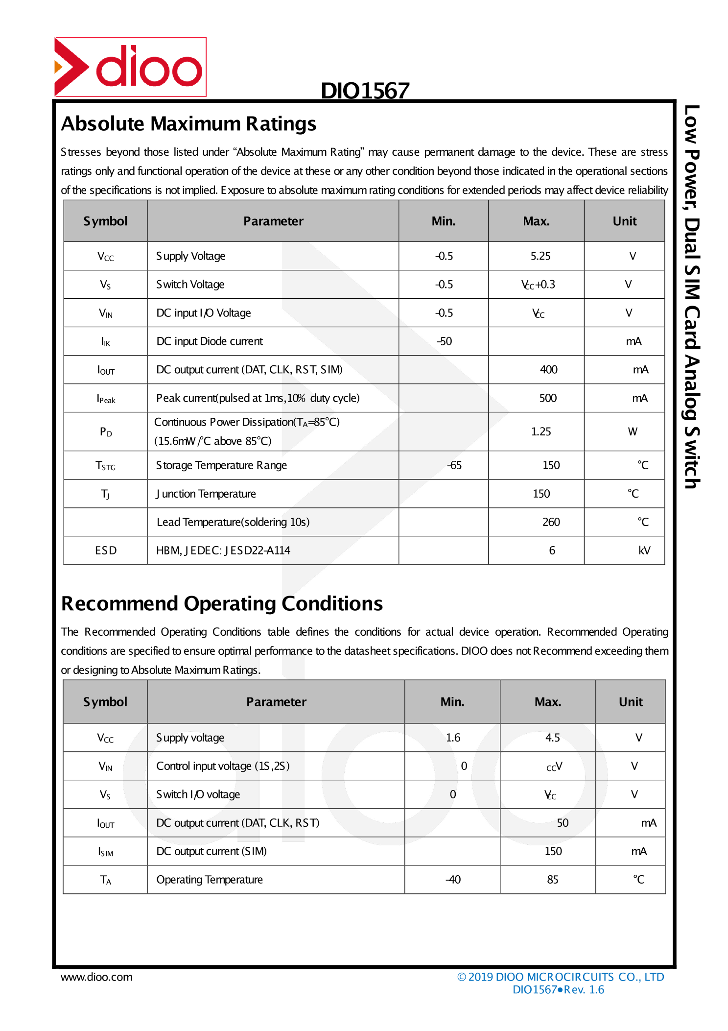 DIO1567LN16_（DIOO(帝奥微)）DIO1567LN16中文资料_价格_PDF手册-立创电子商城